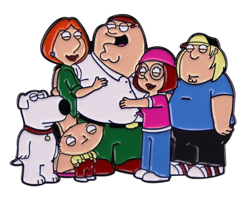 Family Guy Cast 1.75 Inches Wide Enamel Metal Pin - Walmart.com