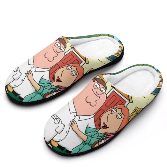 Family Guy Fuzzy Cotton Slippers For Mens Winter Cotton Lightweight ...