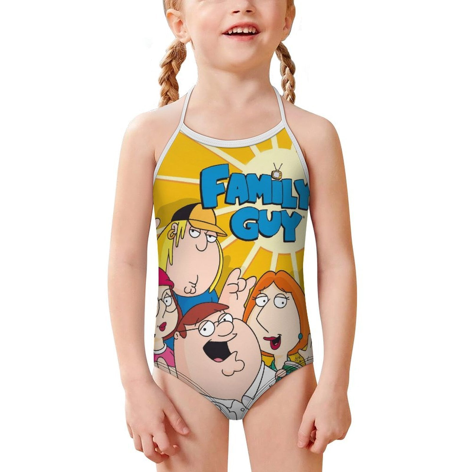 Family Guy Girls Swimsuits One Piece Bathing Suit Cute Toddler Kids Pool Beach Swimwear Quick ...