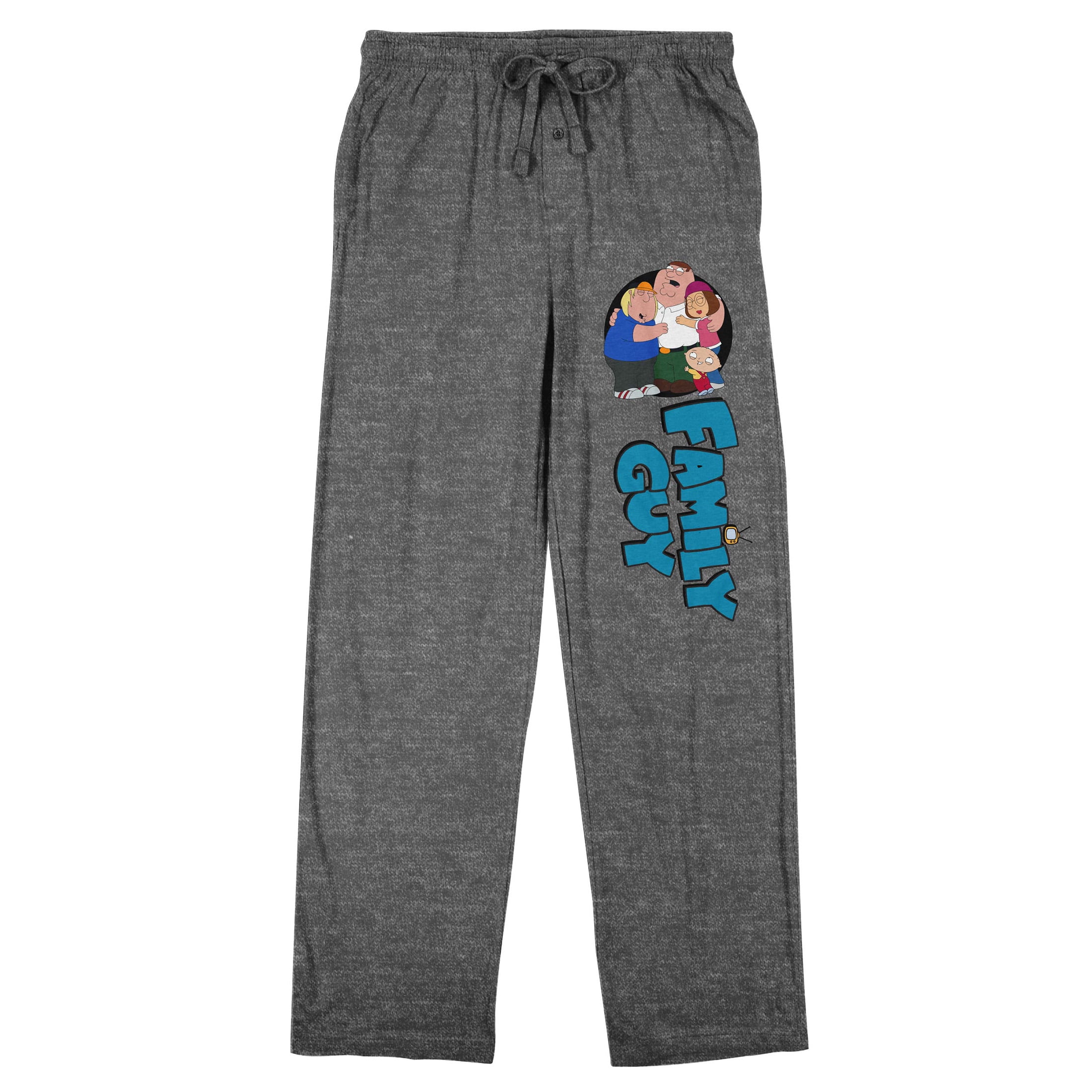 Bioworld Family Guy Griffin Family Pajama Pants, Gray Heather, Men's ...