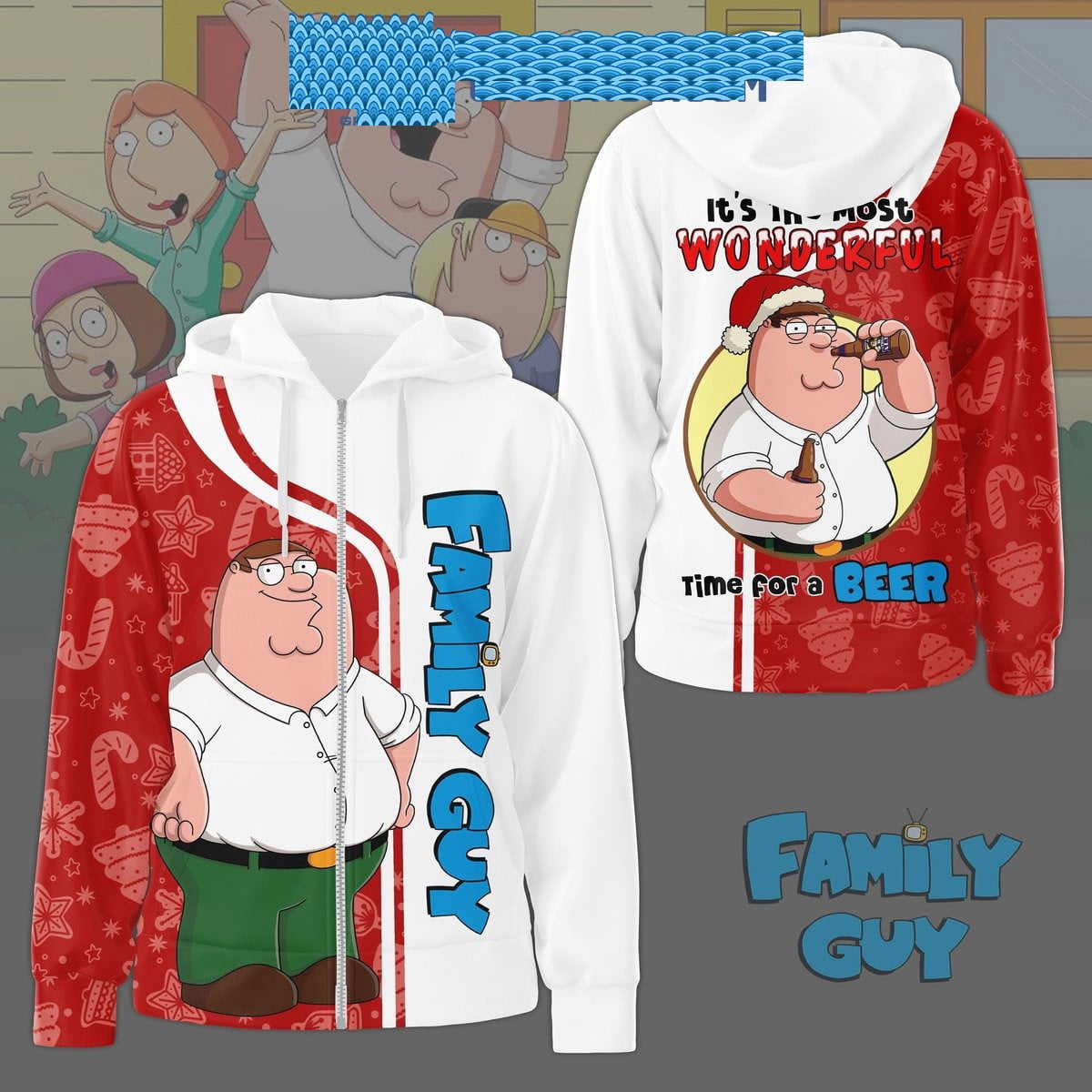 Family Guy Its In Most Wonderful Time For A Beer Hoodie T Shirt ...