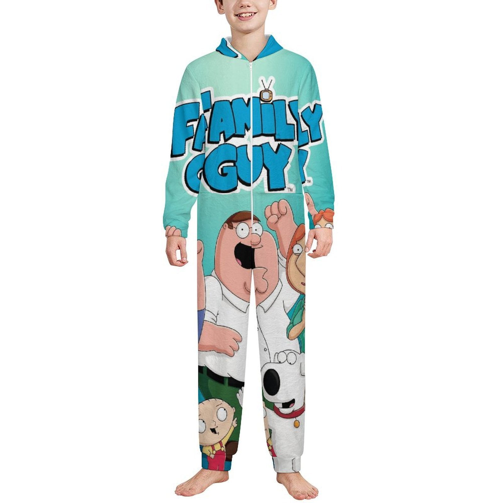Family Guy Kids Union Suit One Piece Pajama Onesie Sleepwear for Boys ...