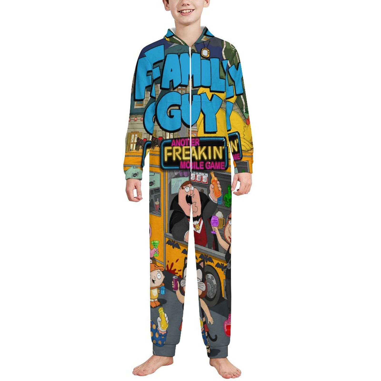 Family Guy Kids Union Suit One Piece Pajama Onesie Sleepwear for Boys ...