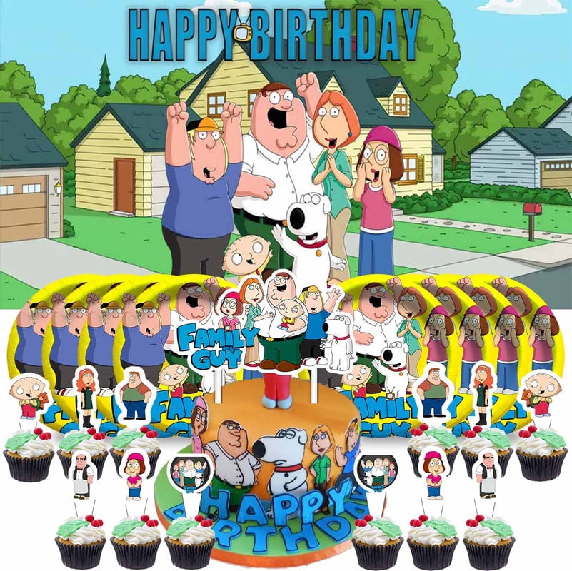 Family Guy Party Supplies Decor Decorations Plates Movie Cake Topper ...