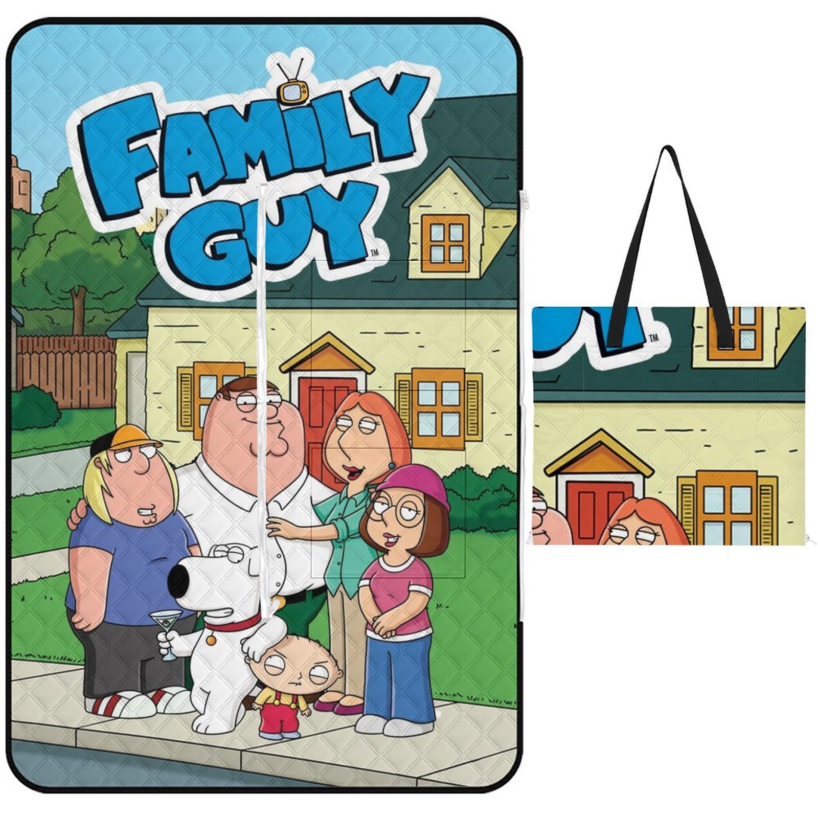 Family Guy Picnic Mat Sandproof Waterproof Foldable Portable Tote ...