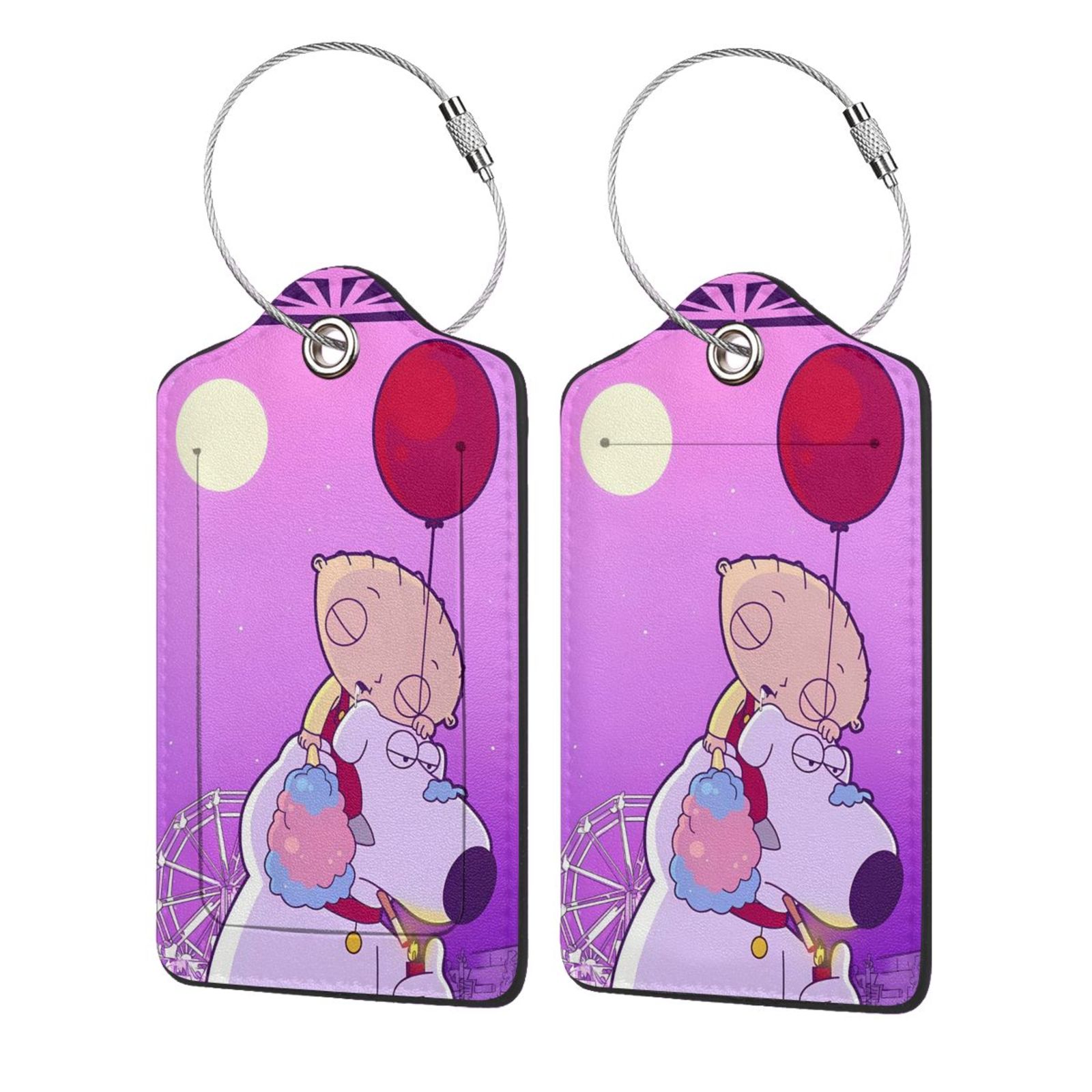 Family Guy Pu Leahter Luggage Tag, 2 Pcs Suitcase Tags With Privacy ...