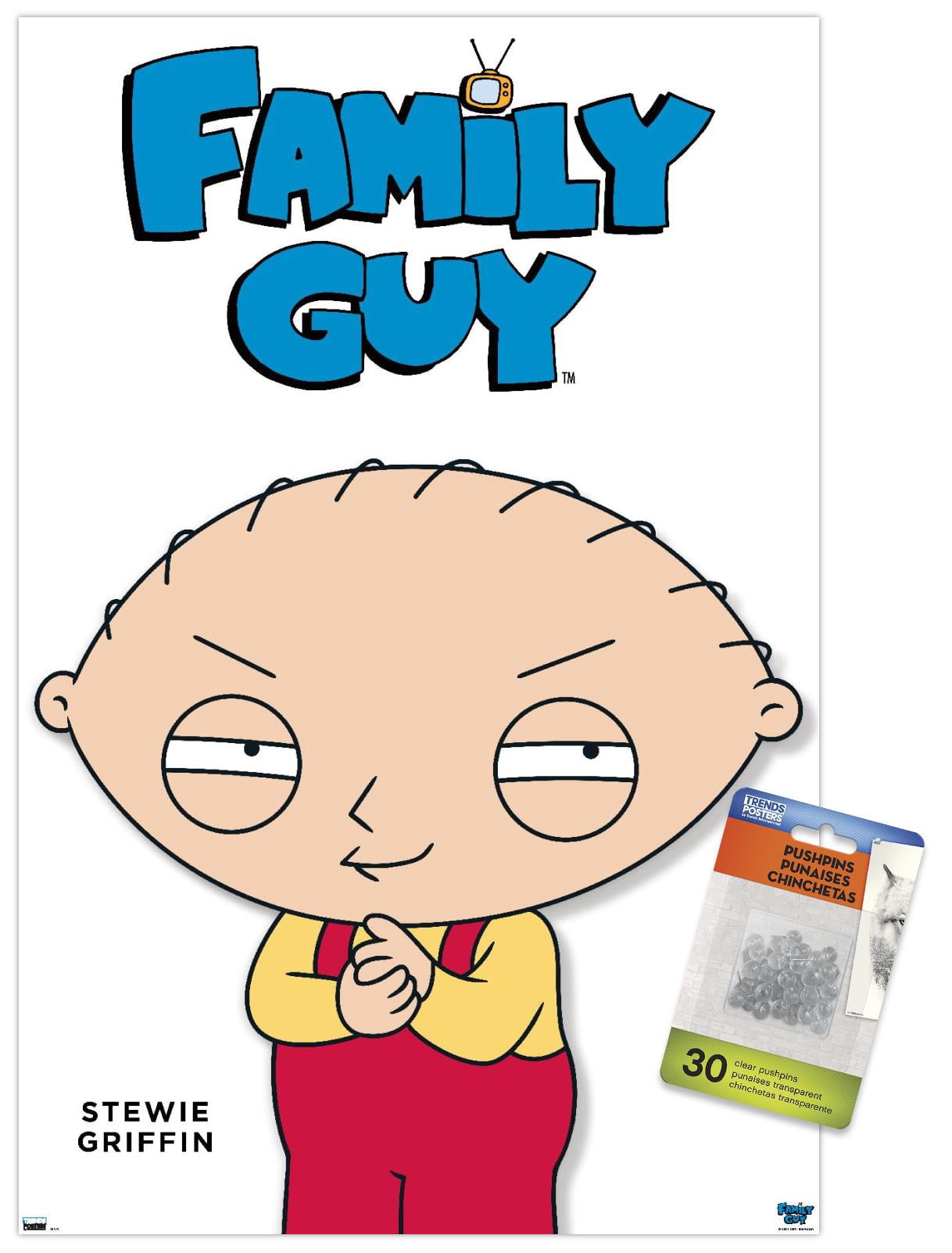 Family Guy - Stewie Feature Series Wall Poster with Push Pins, 14.725 ...