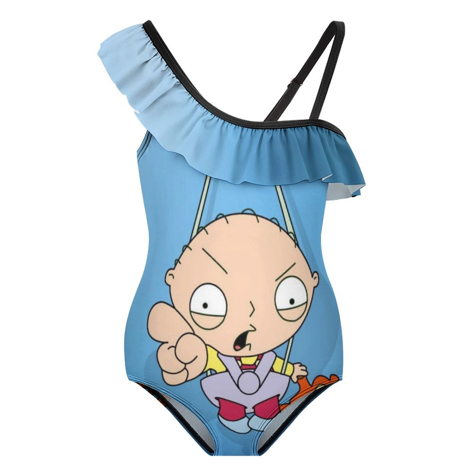Family Guy Stewie One-Piece Swimsuit for Girls Adjustable One Shoulder ...