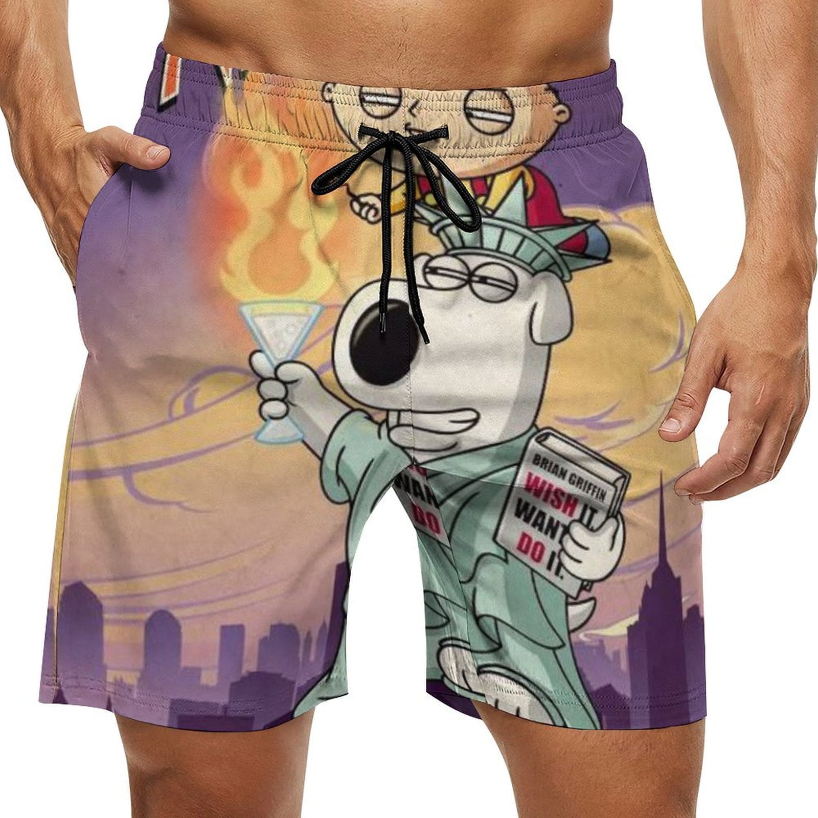 Family Guy Swim Trunks Anime Cute for Men Gift 2XL Family Guy Merch ...