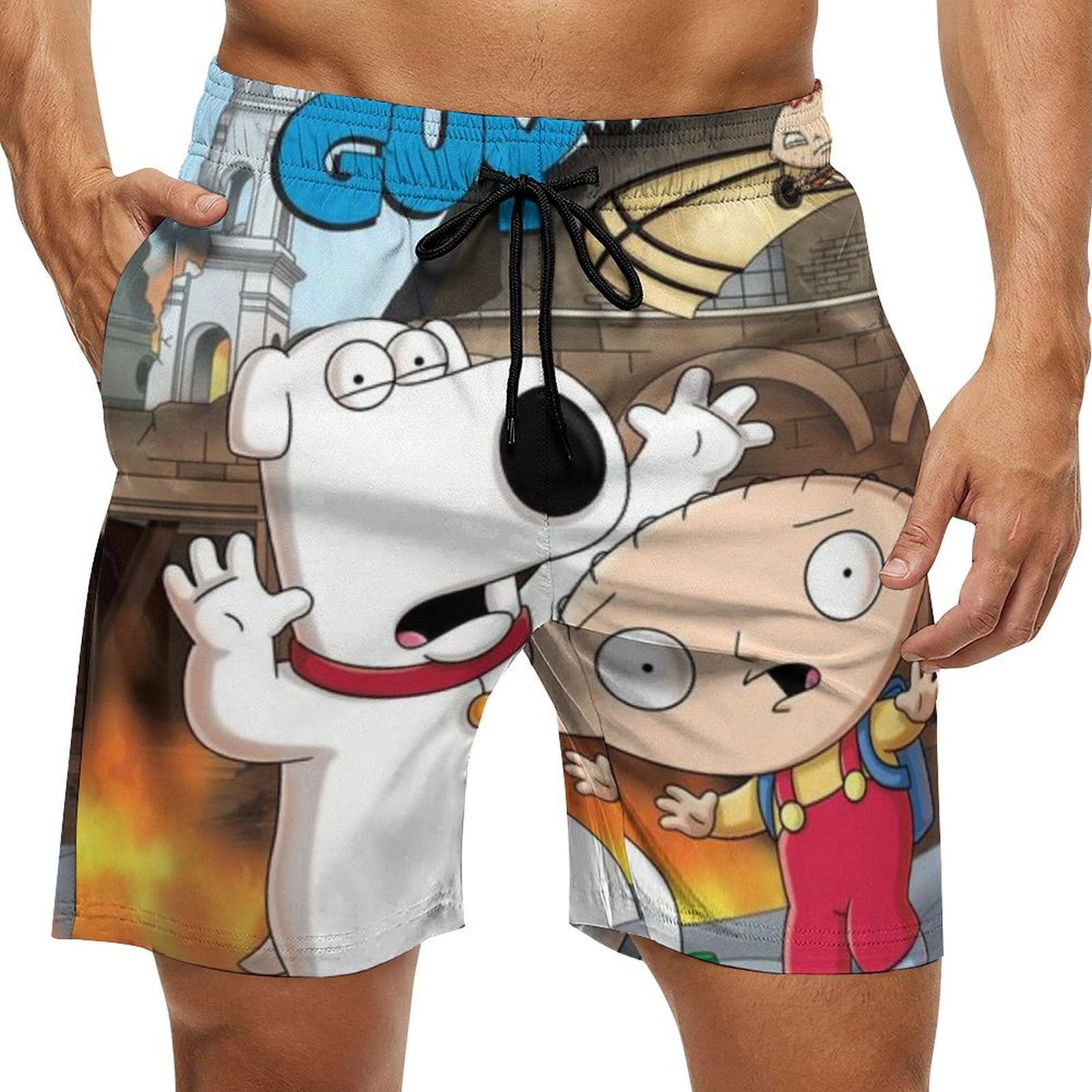 Family Guy Swim Trunks Anime Cute for Men Gift 2XL Family Guy Merch ...