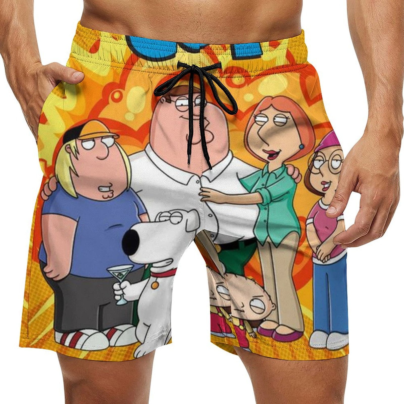 Family Guy Swim Trunks Anime Cute for Men Gift 3XL Family Guy Merch ...