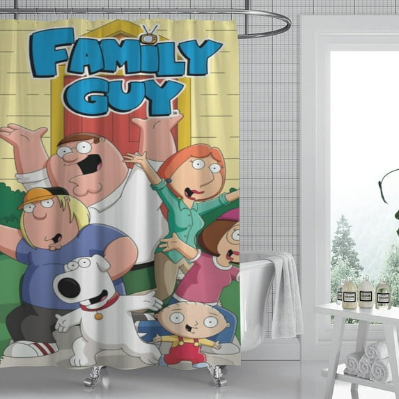 Family Guy shower curtain presents an artistic print, is waterproof and ...