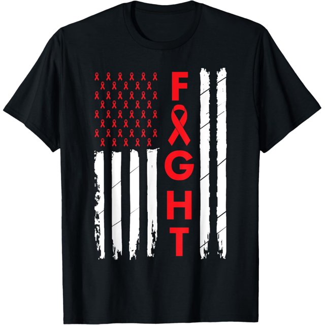 Family HIV Awareness Red Ribbon Men Women AIDS Survivor T-Shirt ...