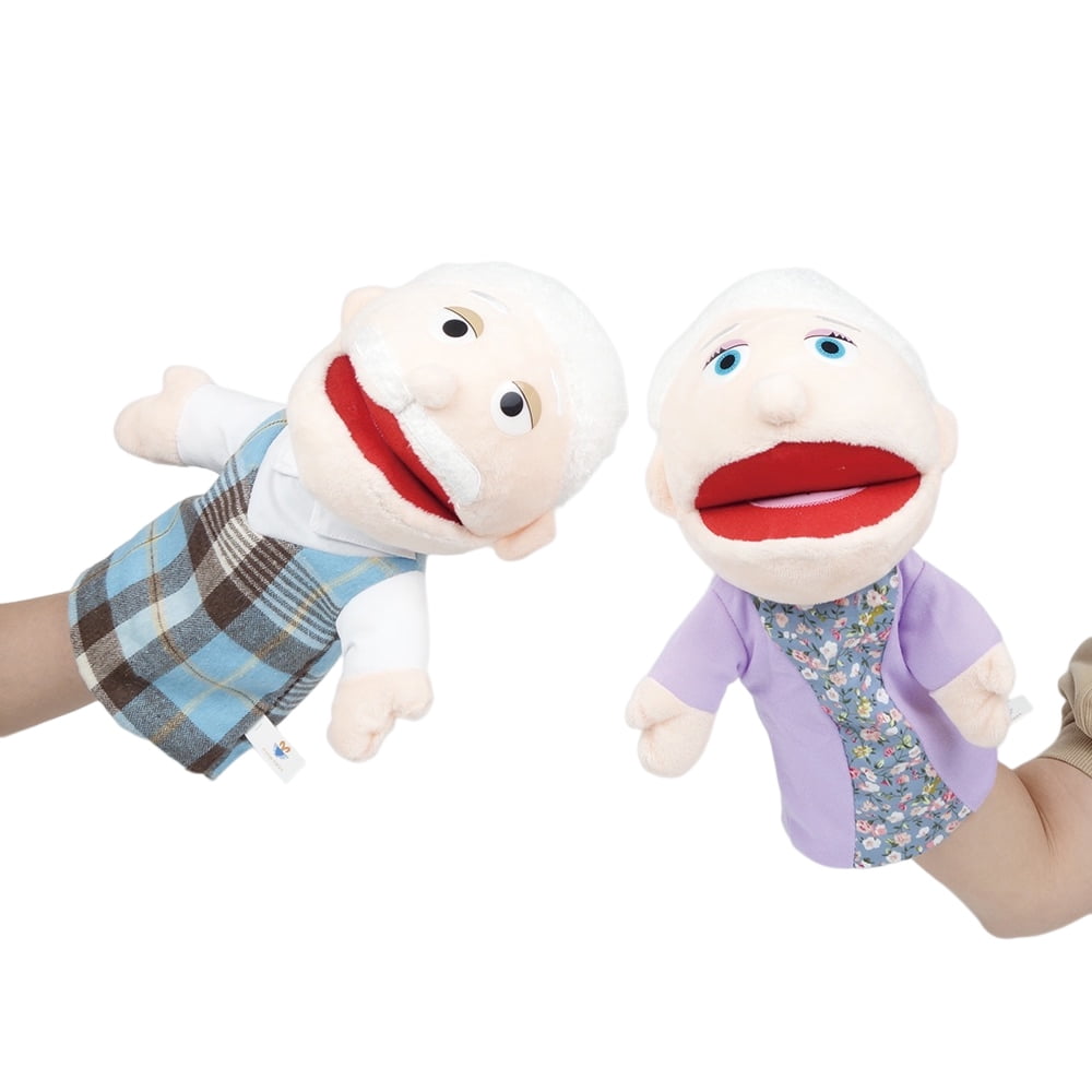 Family Hand Puppets 12 Inch Grandparents, Mom & Dad, Brother & Sister ...