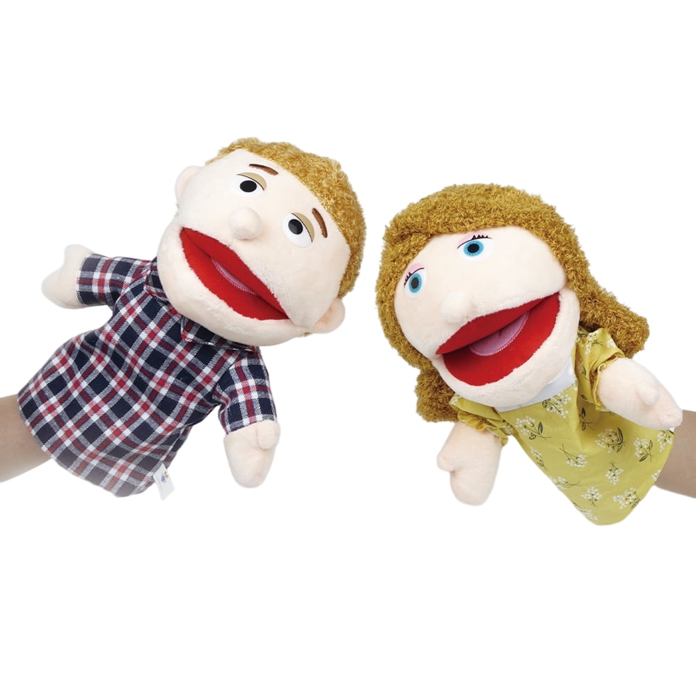 Family Hand Puppets 12 Inch Grandparents, Mom & Dad, Brother & Sister ...
