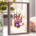 CHERRY CHEERS Family Handprint Kit DIY Craft Keepsake Wood Frame with 4 ...