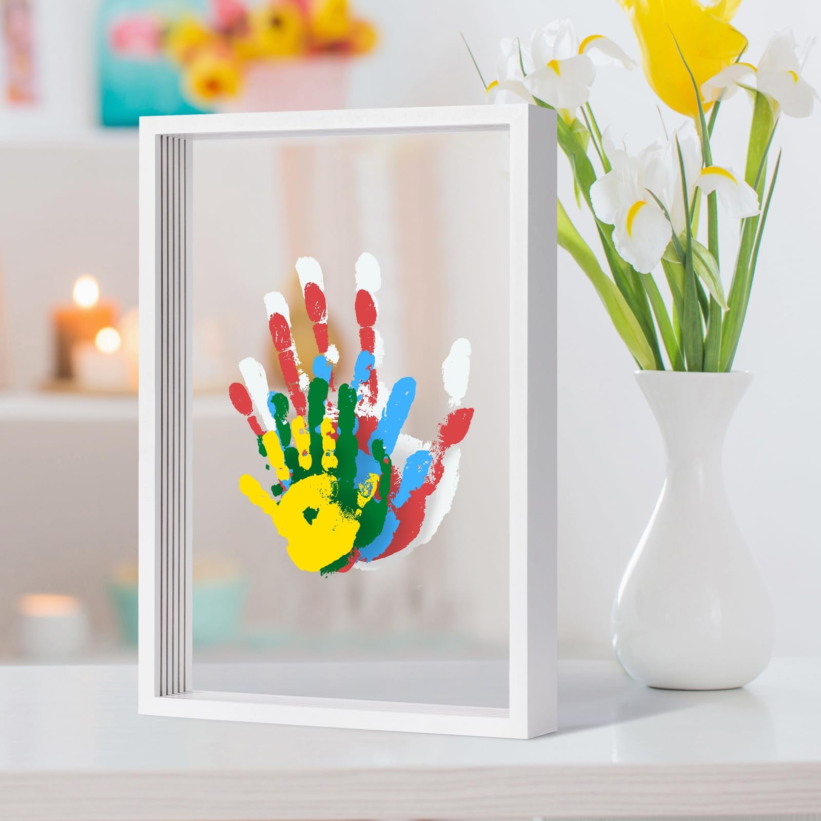 Family Handprint Kit - DIY Handmade Wooden Keepsake Frame, Cherished ...