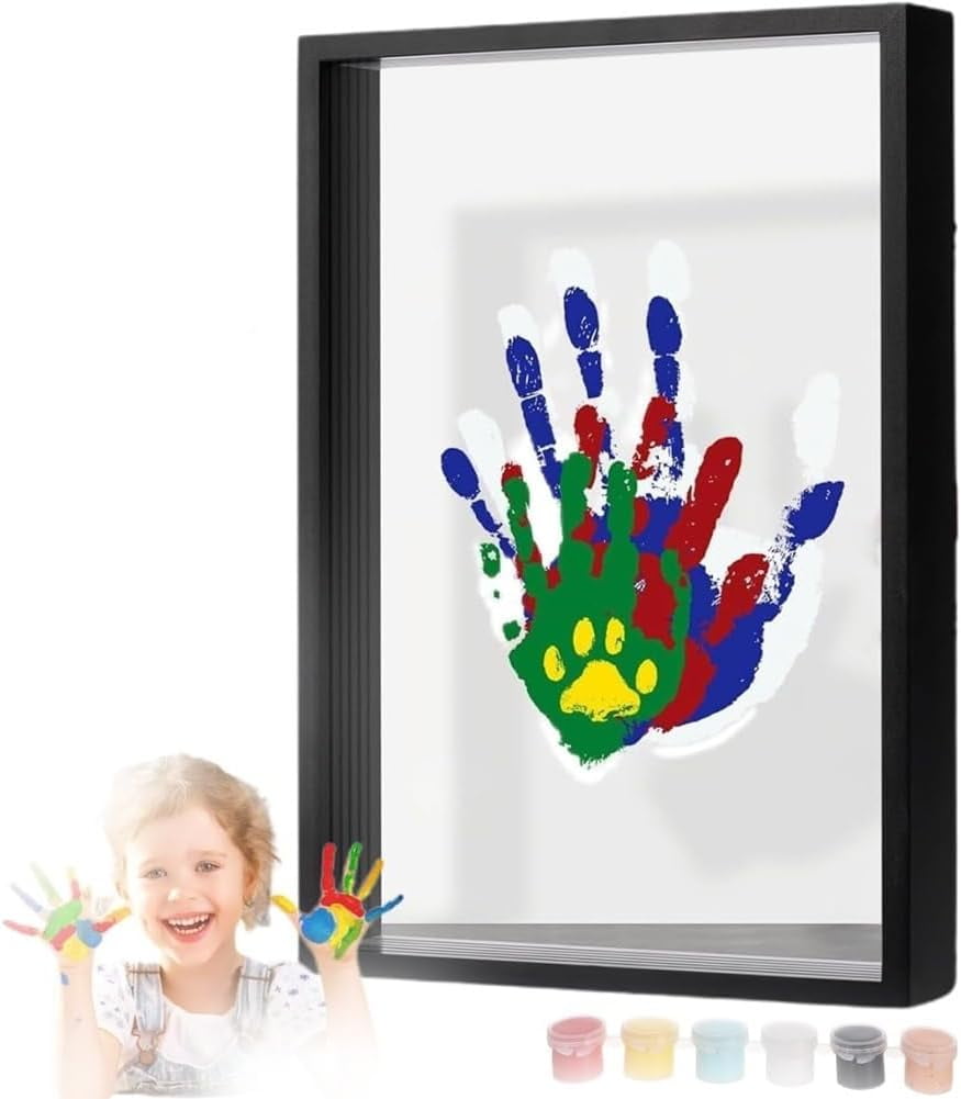 Family Handprint Kit, Handprint Shadow Box, DIY Colorful Craft Keepsake ...