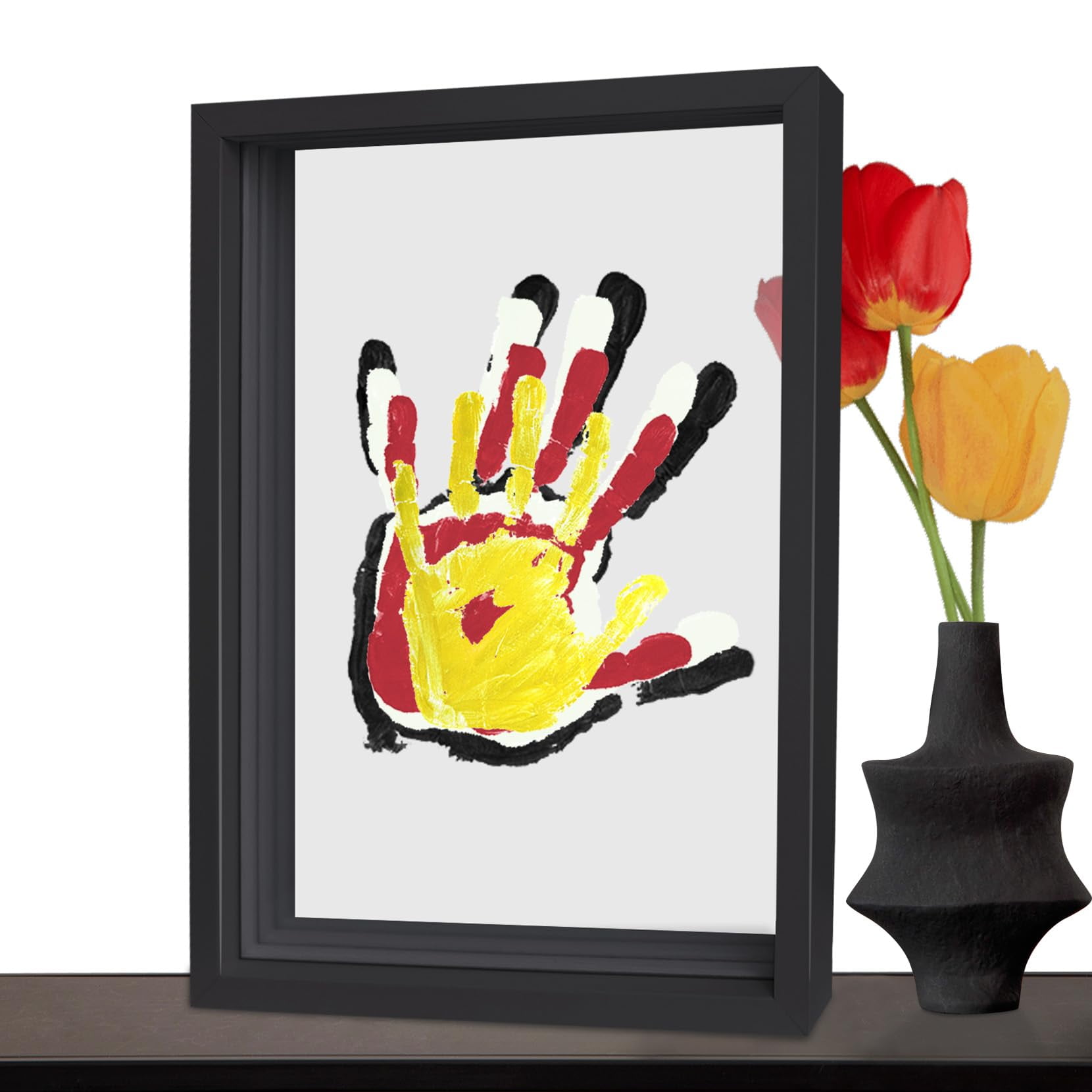 Family Handprint Kit with 6 Colors Baby-Safe Paint, Baby Hand ...