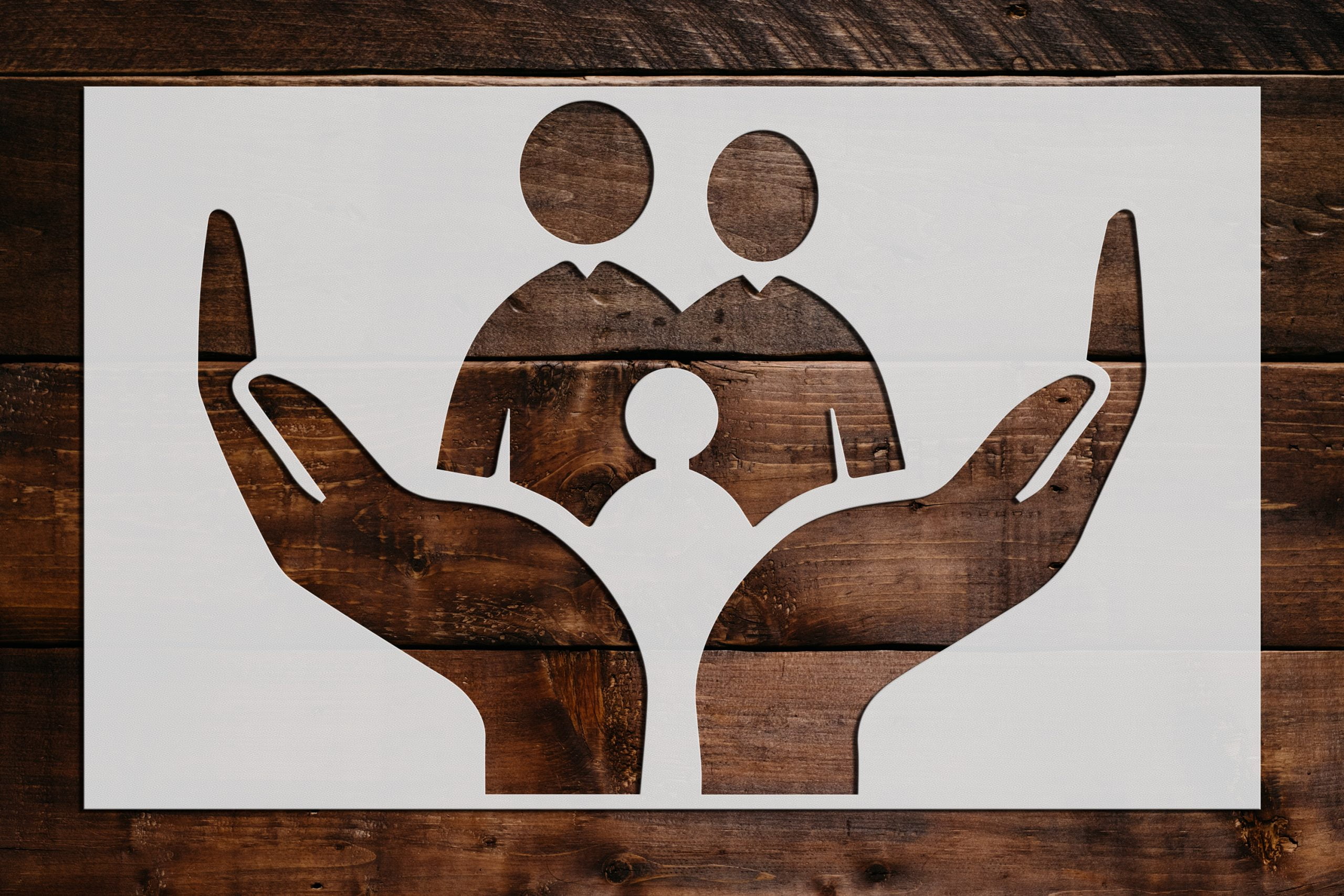 Family Hands Stencil - Art and Wall Stencil (11"x8.5") - Walmart.com