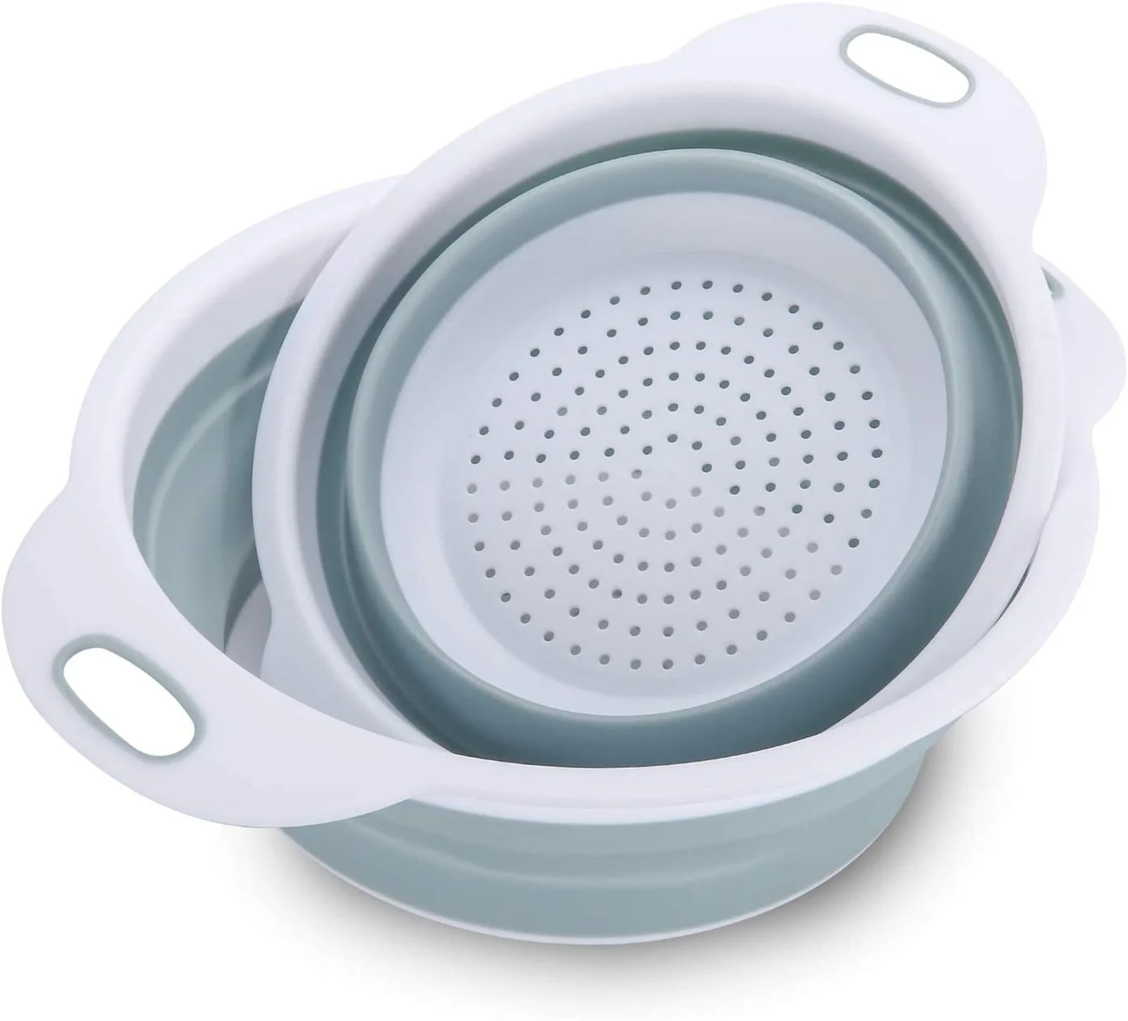 Family Home Products Small & Large Collapsible Silicone Colander ...