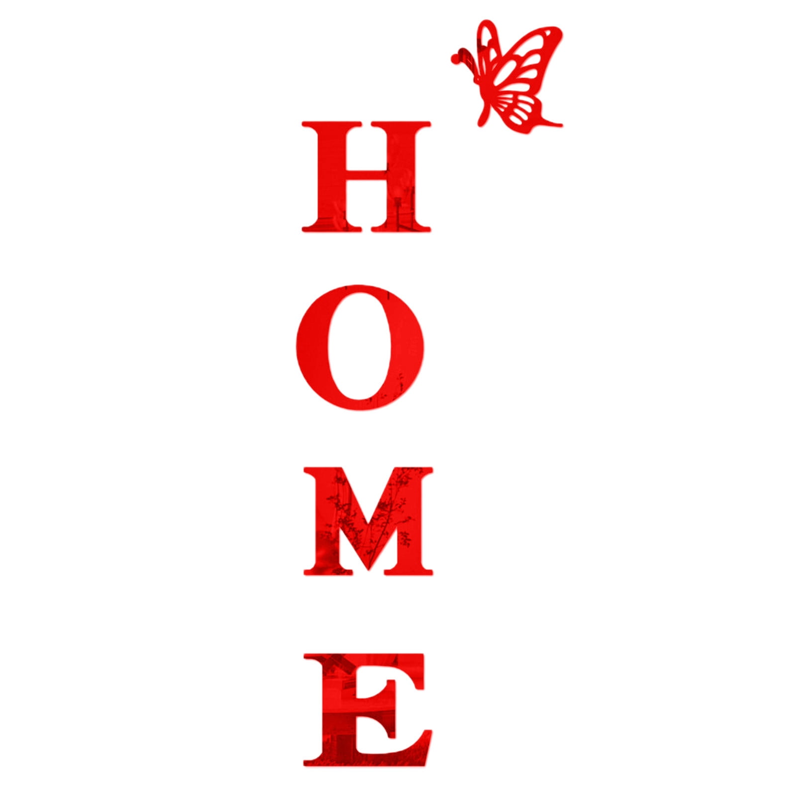 Family Home Sign Letters Living Room Decor Self Adhesive Acrylic Mirror ...