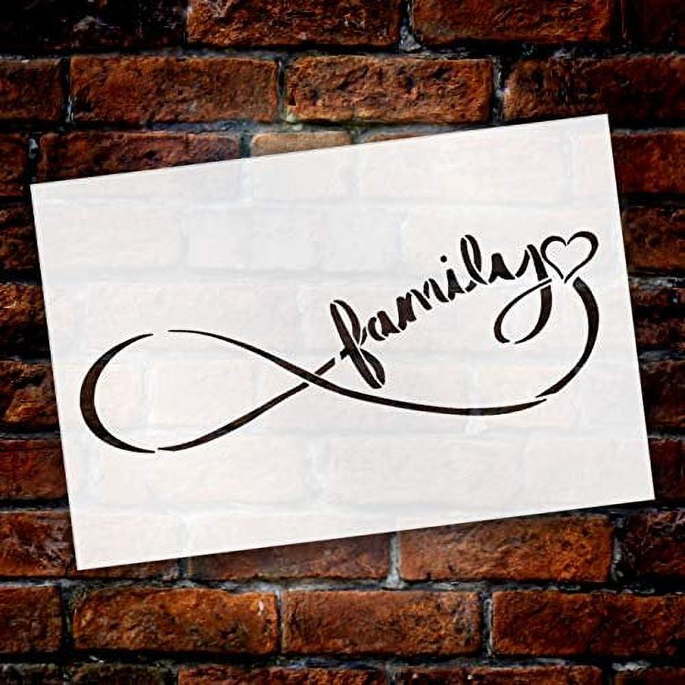 Family Infinity Symbol Stencil by StudioR12 Reusable Mylar Template Use ...