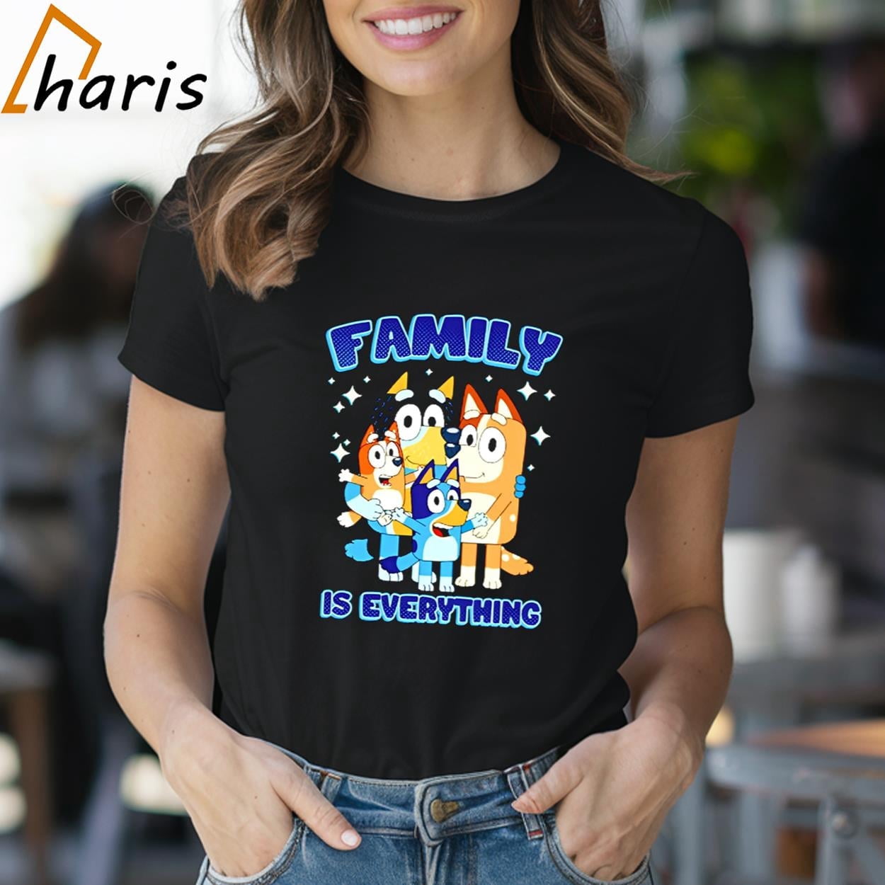 Family Is Everything Bluey Dad Mom Shirt Family Bluey Merch Shirt, Size ...