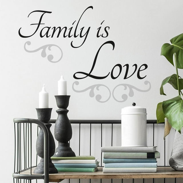 Family Is Love Quote Wall Decals - Walmart.com