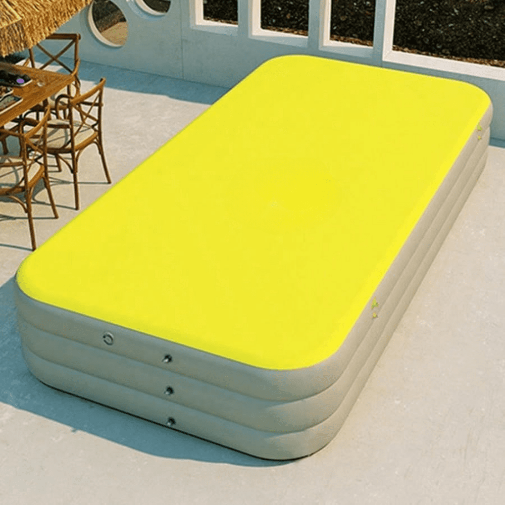 Family Large Inflatable Pool With Canopy - Kiddie Pool With Sun Shade ...