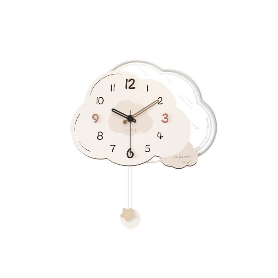 Family Large Wall Clocks for Living Room Decor Cloud Modern Wall Clock ...