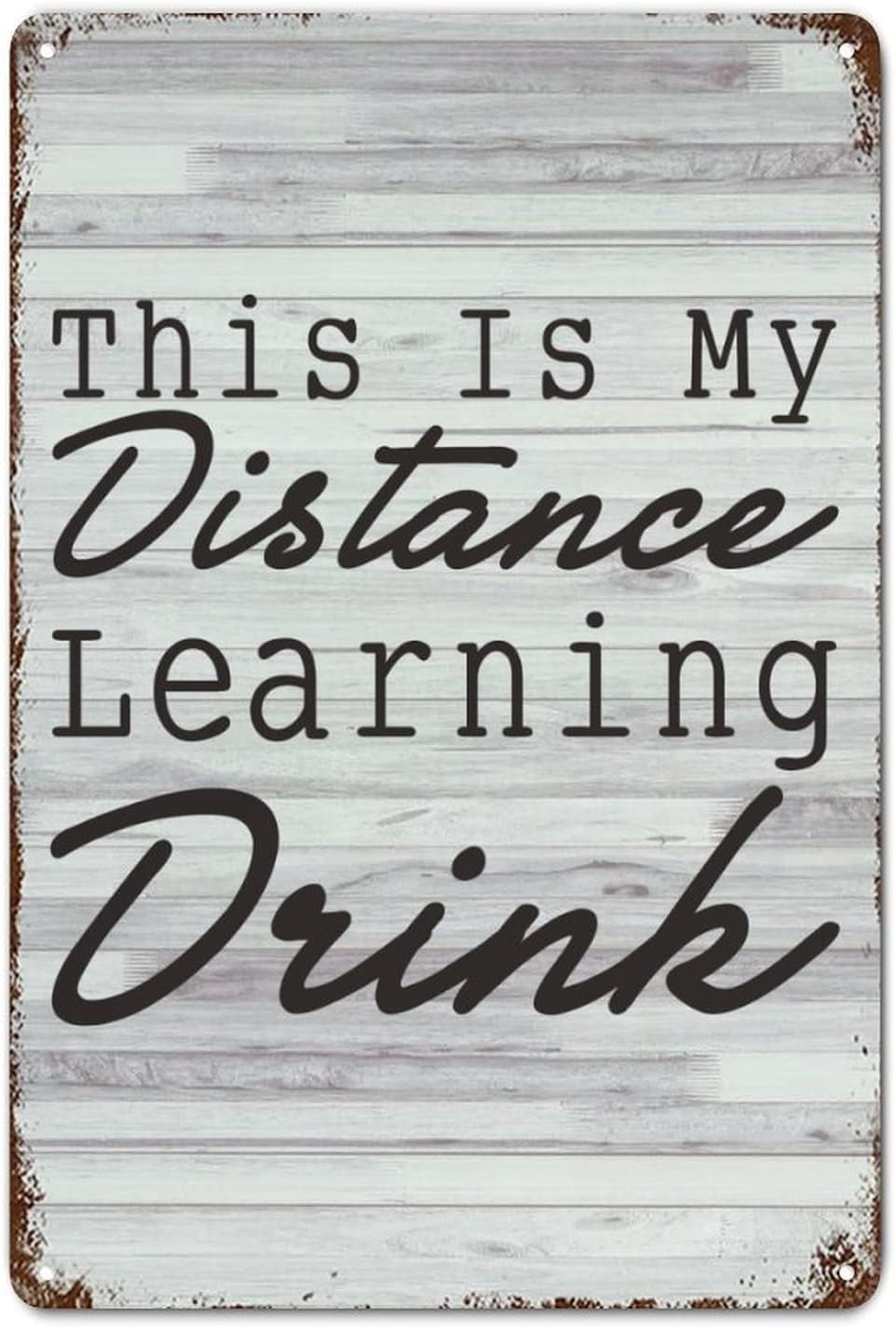 Family Lettering Rustic Metal Sign Wall Art Decor This Is My Distance ...