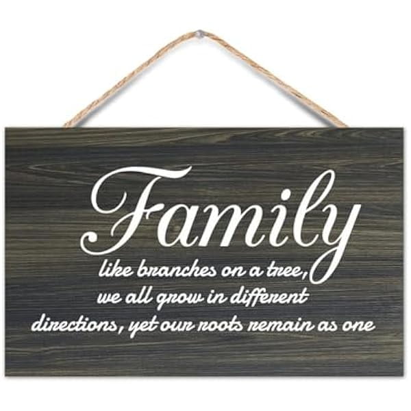 Family Like Branches On A Tree Rustic Wooden Signs With Word Decorative ...