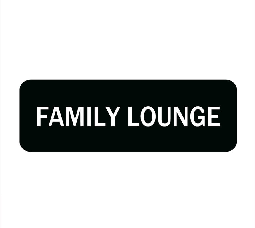 Family Lounge Sign Stickers, 10X3 Inch Acrylic Plaque With Strong ...