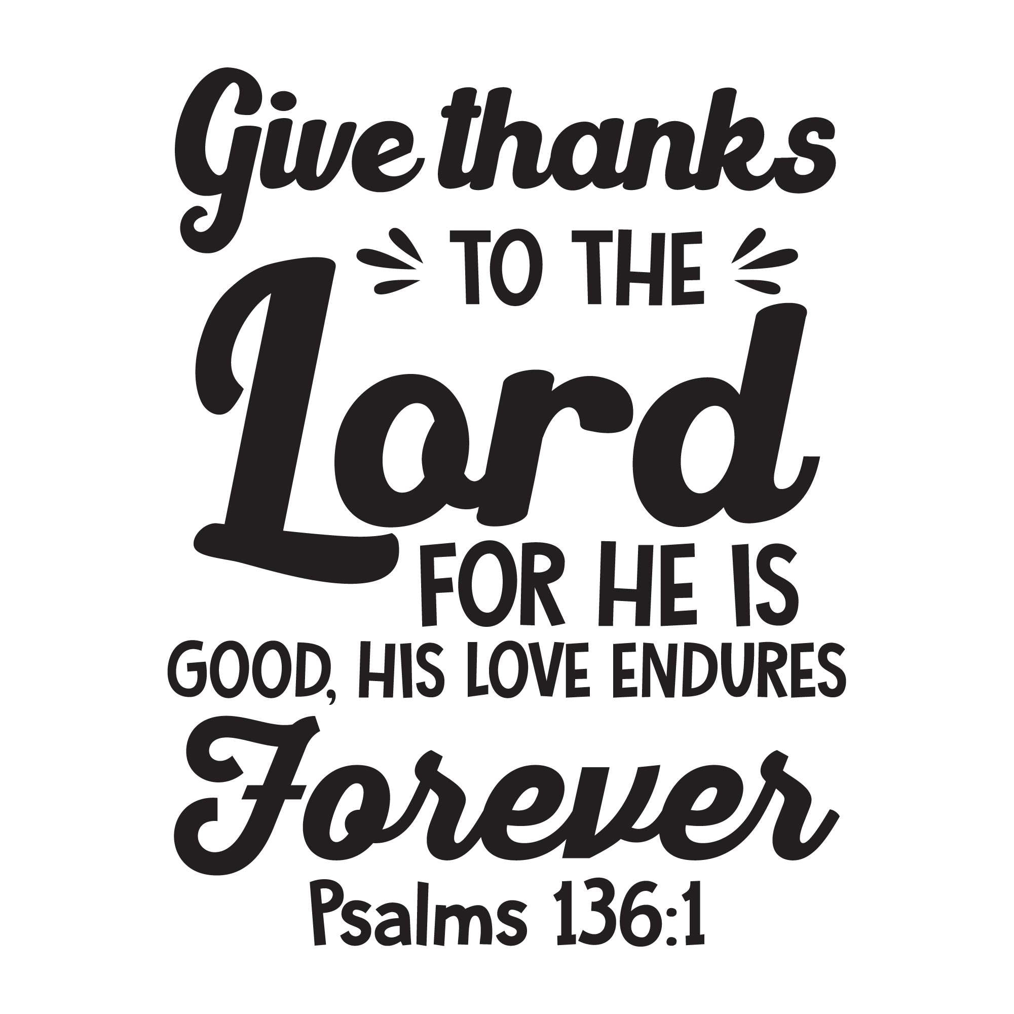 Family His Love Endures Forever Loving Quote Wall Decal Decoration ...