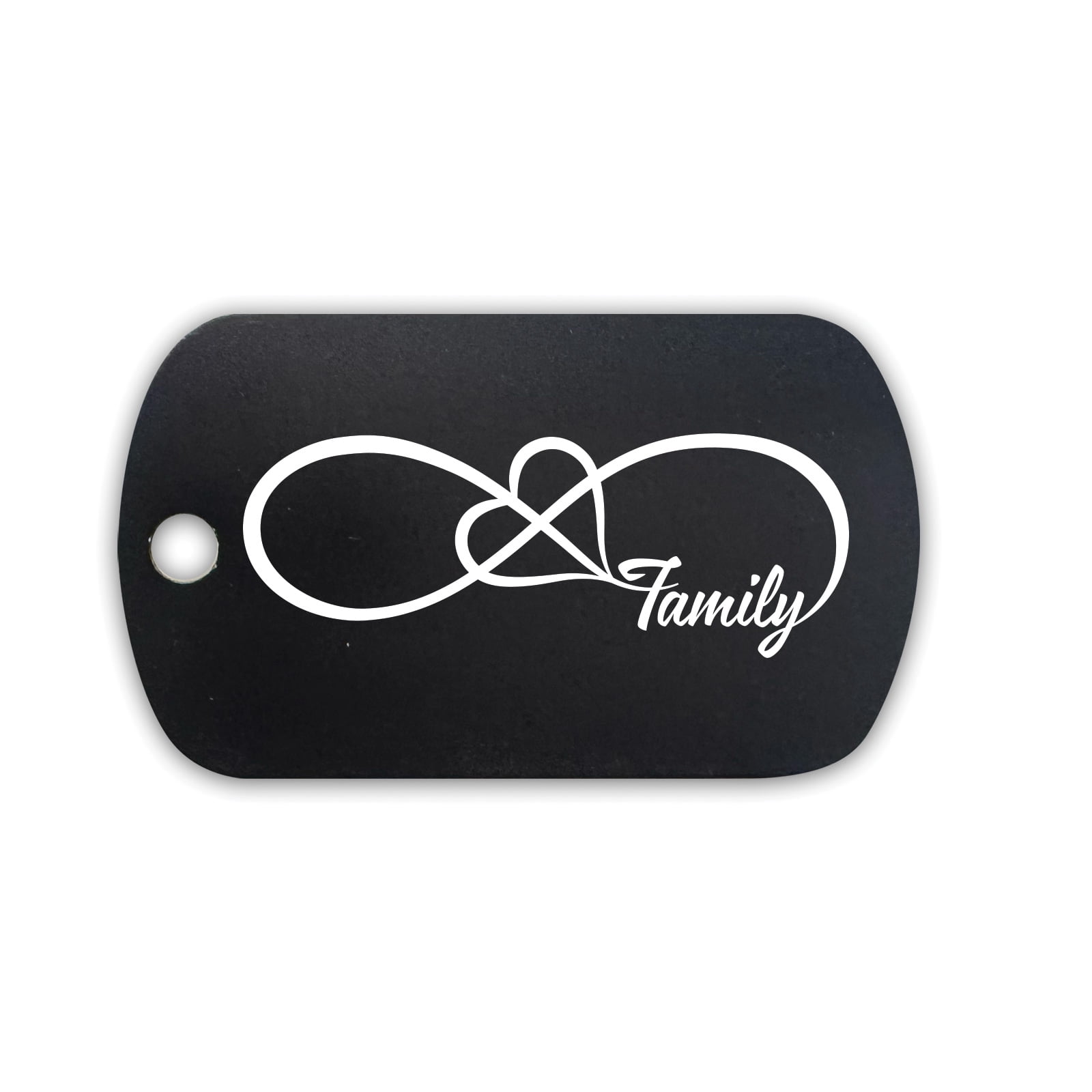 Family Love Heart Infinity Forever Symbol GI Dog Tag Aluminum Keychain ...