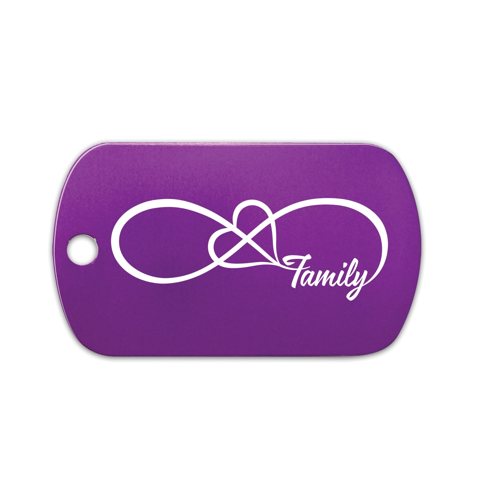 Family Love Heart Infinity Forever Symbol GI Dog Tag Aluminum Keychain ...