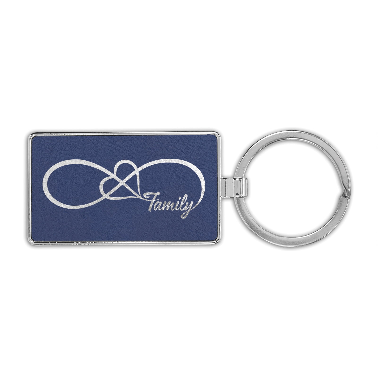 Family Love Heart Infinity Forever Symbol Premium Leatherette Keychain ...