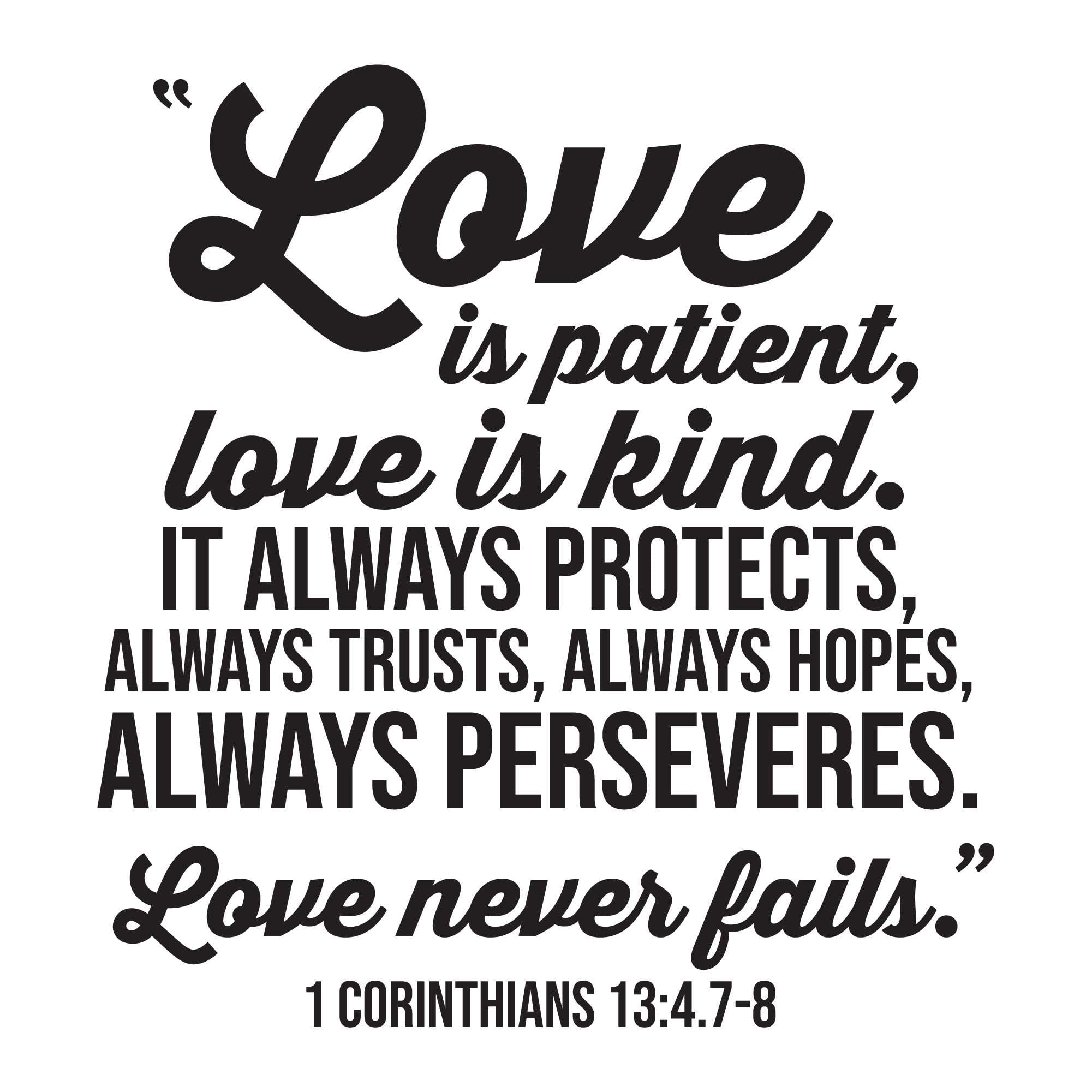 Family Love Is Patient Love Is Kind Loving Quote Wall Decal Decoration ...