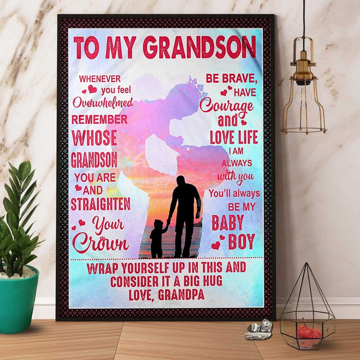 Family Love To My Grandson You'Ll Always Be My Baby Boy Peace Love ...