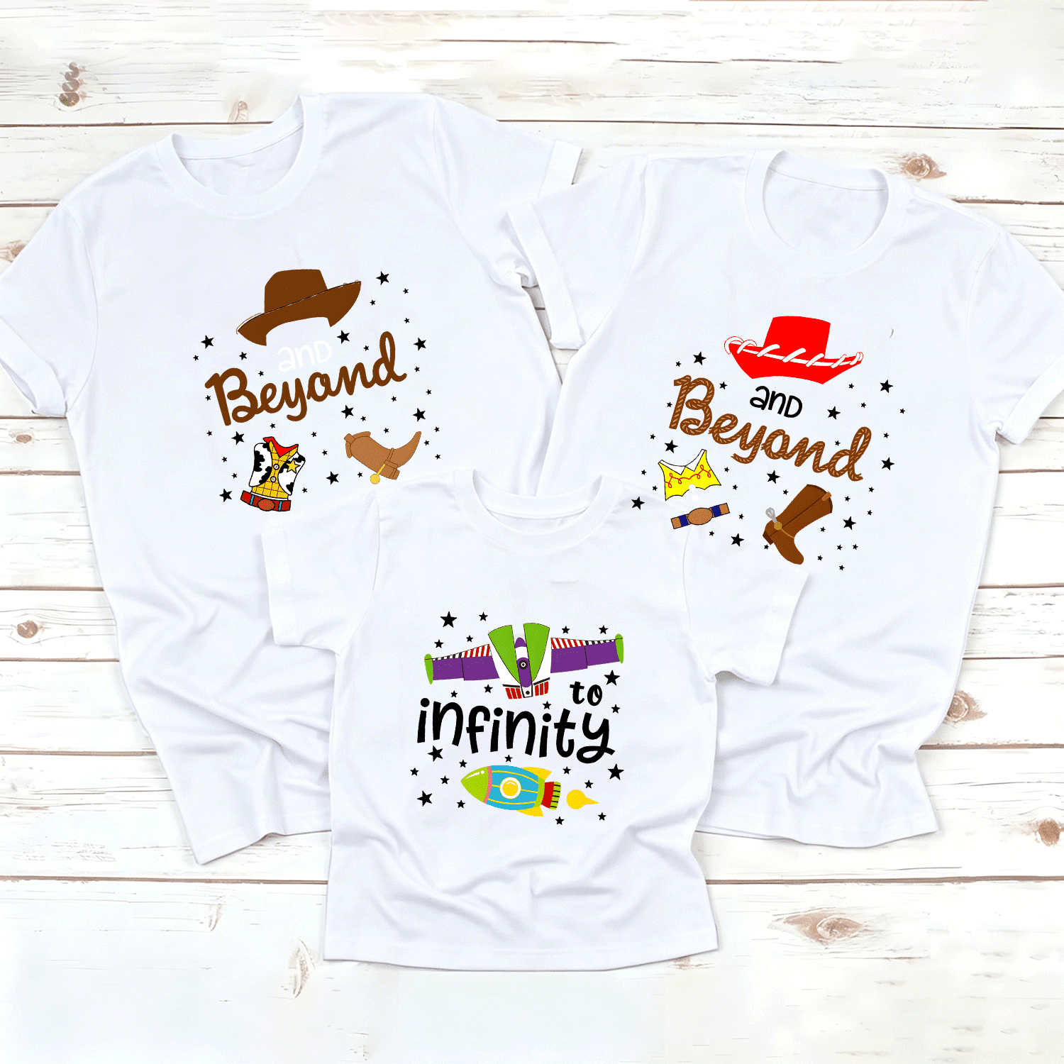 Family Matching Adventure Toy Themed Family Cotton Short Sleeve T ...