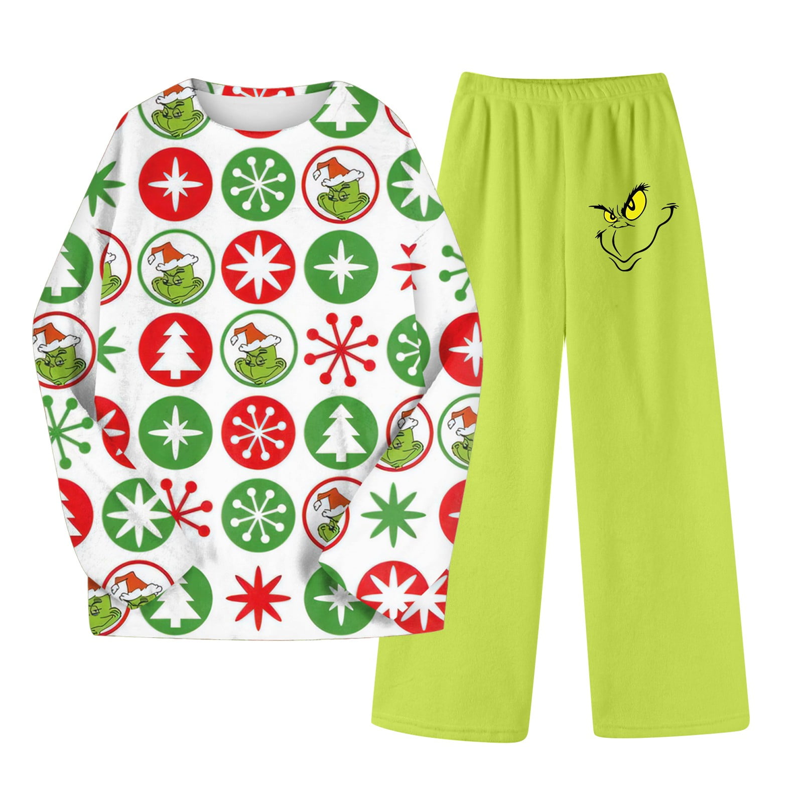 Family Matching Christmas Grinch Pajama SetsFestive Holiday Pajama Set ...