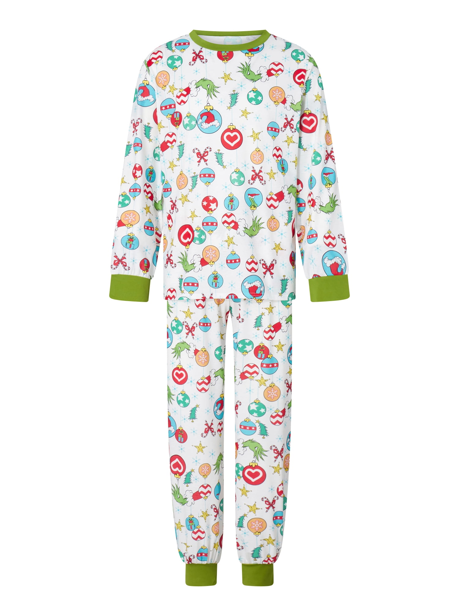 Family Matching Christmas Pajamas, Ball Monster Hand Print Sleepwear ...
