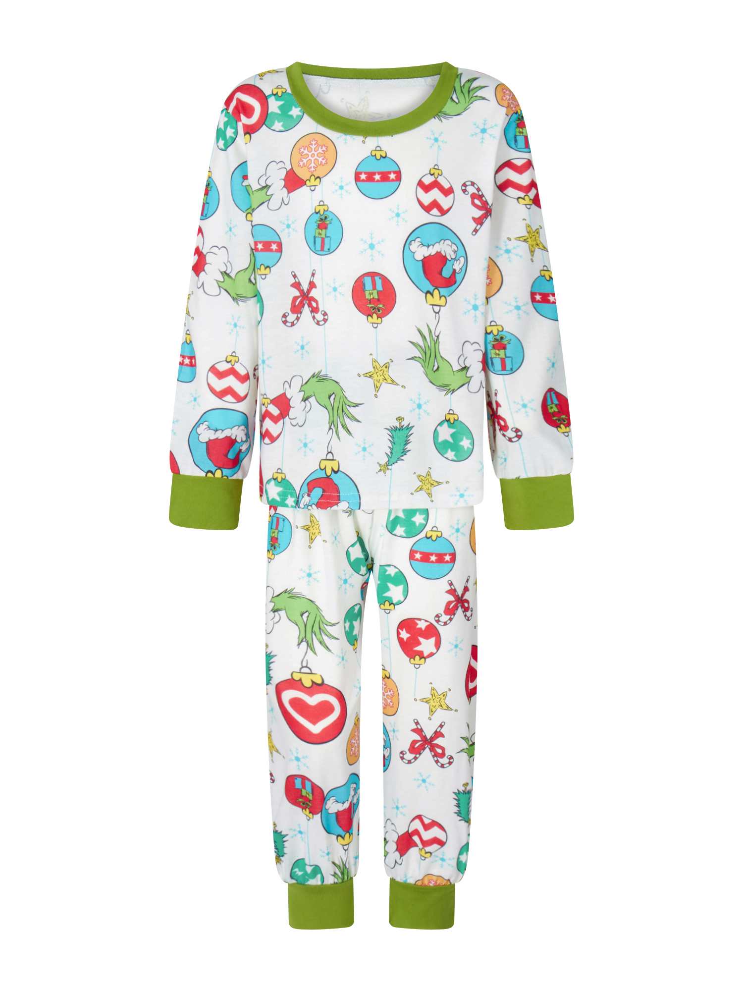 Family Matching Christmas Pajamas, Ball Monster Hand Print Sleepwear ...