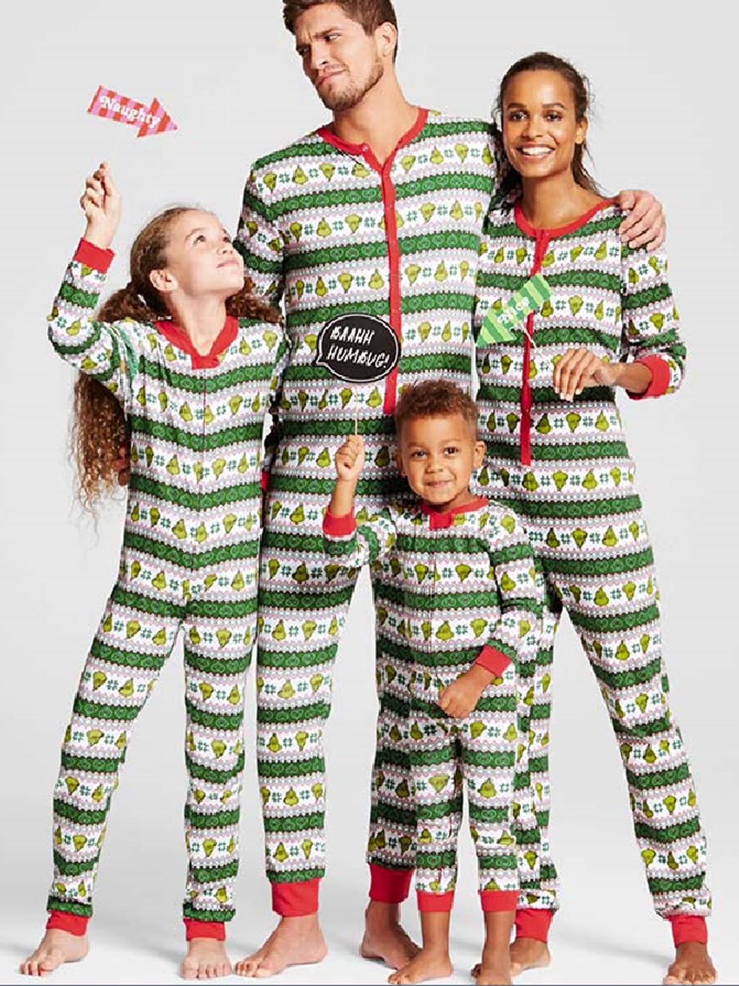 Family Matching Christmas Pajamas Set Green Stripe Onesies Sleepwear ...