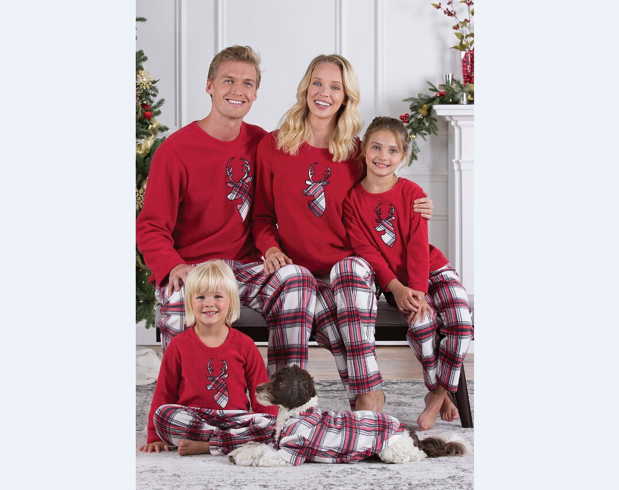 Family Matching Christmas Pajamas Set Women Baby Kids Deer Sleepwear ...