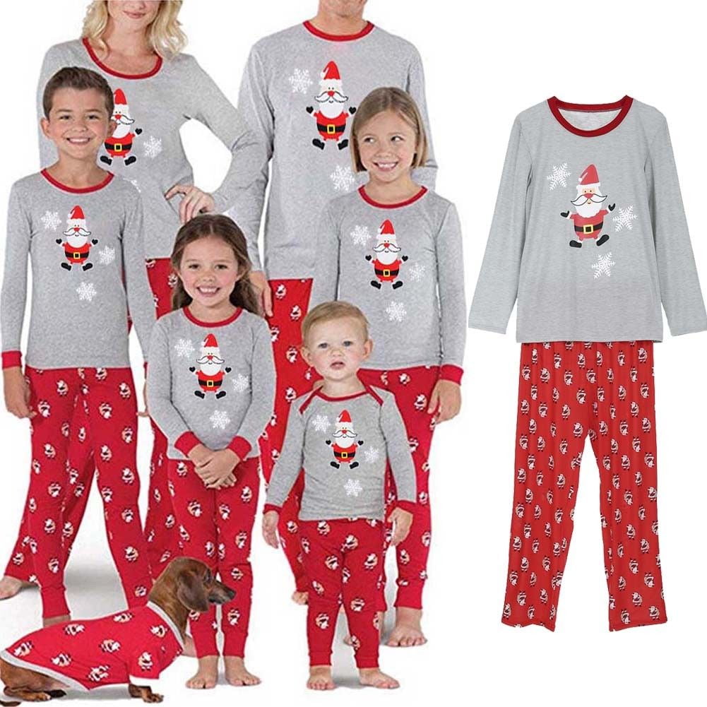 Family Matching Christmas Snowman Pajama Sets Cute Snowman Print Long ...