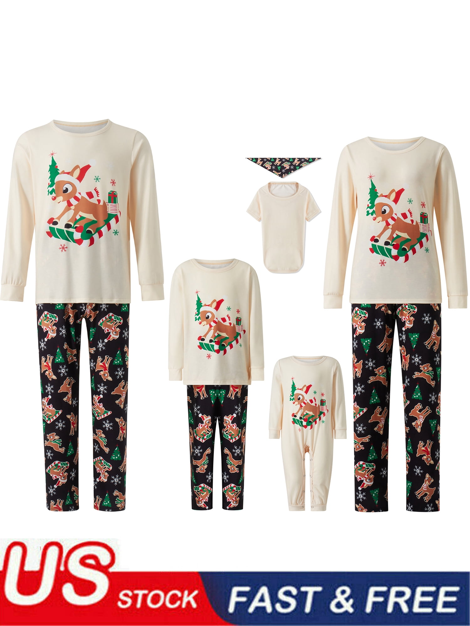 Kongkejun Family Christmas Pajama Sets - Matching Cute Snowman Prints ...