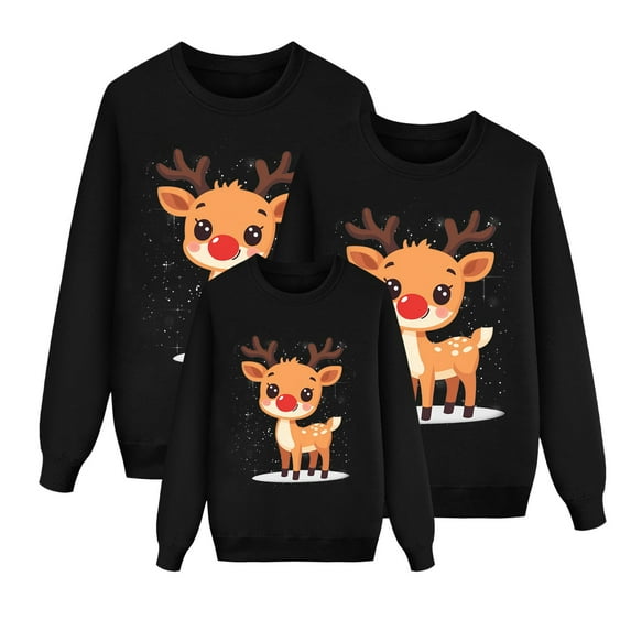 Family Matching Christmas Sweatshirts Crewneck Long Sleeve Shirts ...