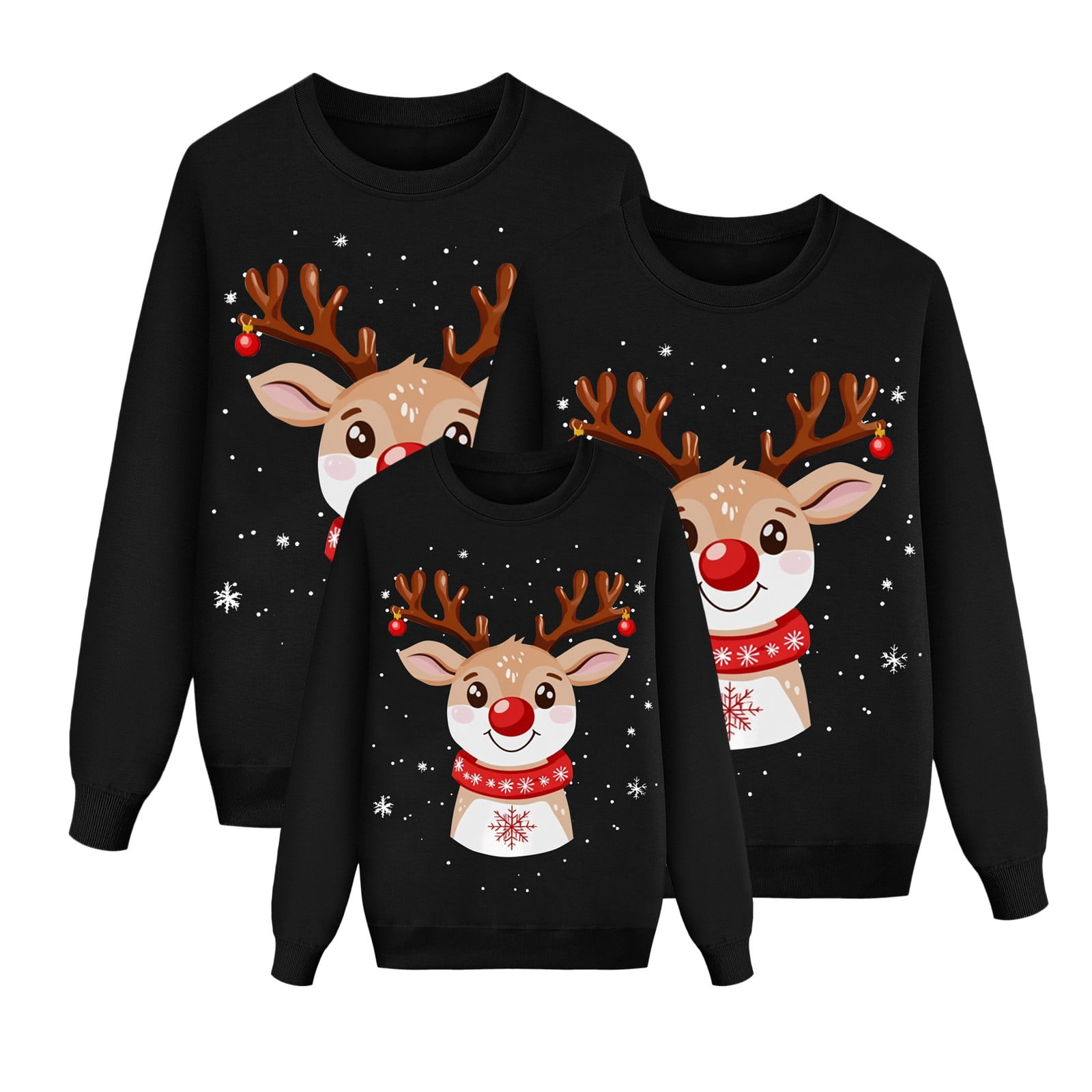 Family Matching Christmas Sweatshirts Crewneck Long Sleeve Shirts ...